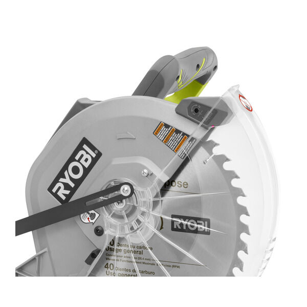 RYOBI 15 Amp Corded 10 Sliding Miter Saw With LED Cutline Indicator And Miter Saw Stand With ...